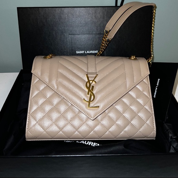 Yves Saint Laurent | Bags | Ysl Envelope Medium Chain Bag In Mix ...